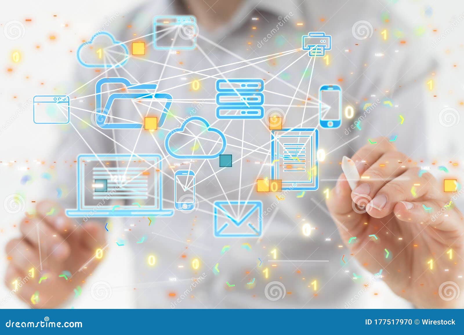 A Code Data Concept in Hand Digital 3d Stock Photo - Image of data ...