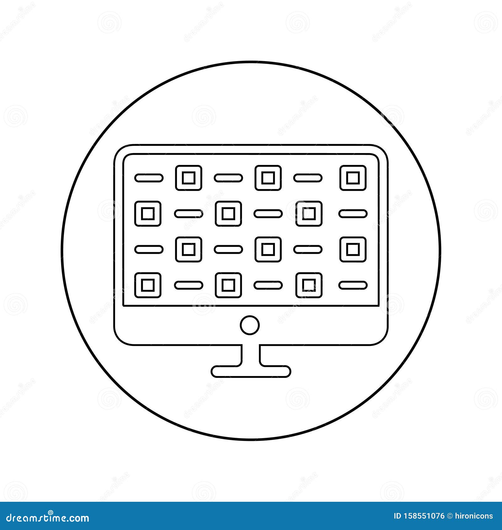 Code, Data Hack, Hacking Icon Stock Vector - Illustration of line ...