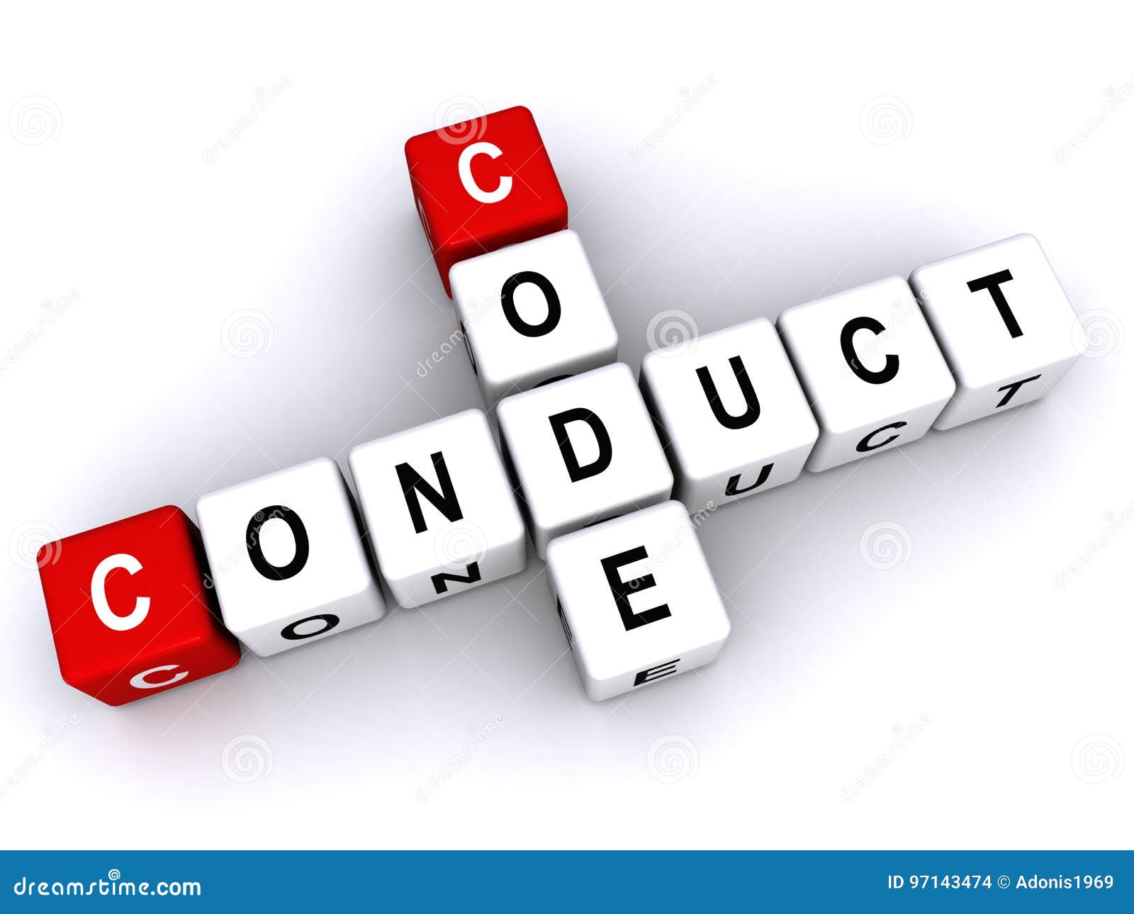 Code de conduite illustration stock. Illustration du lettre - 97143474