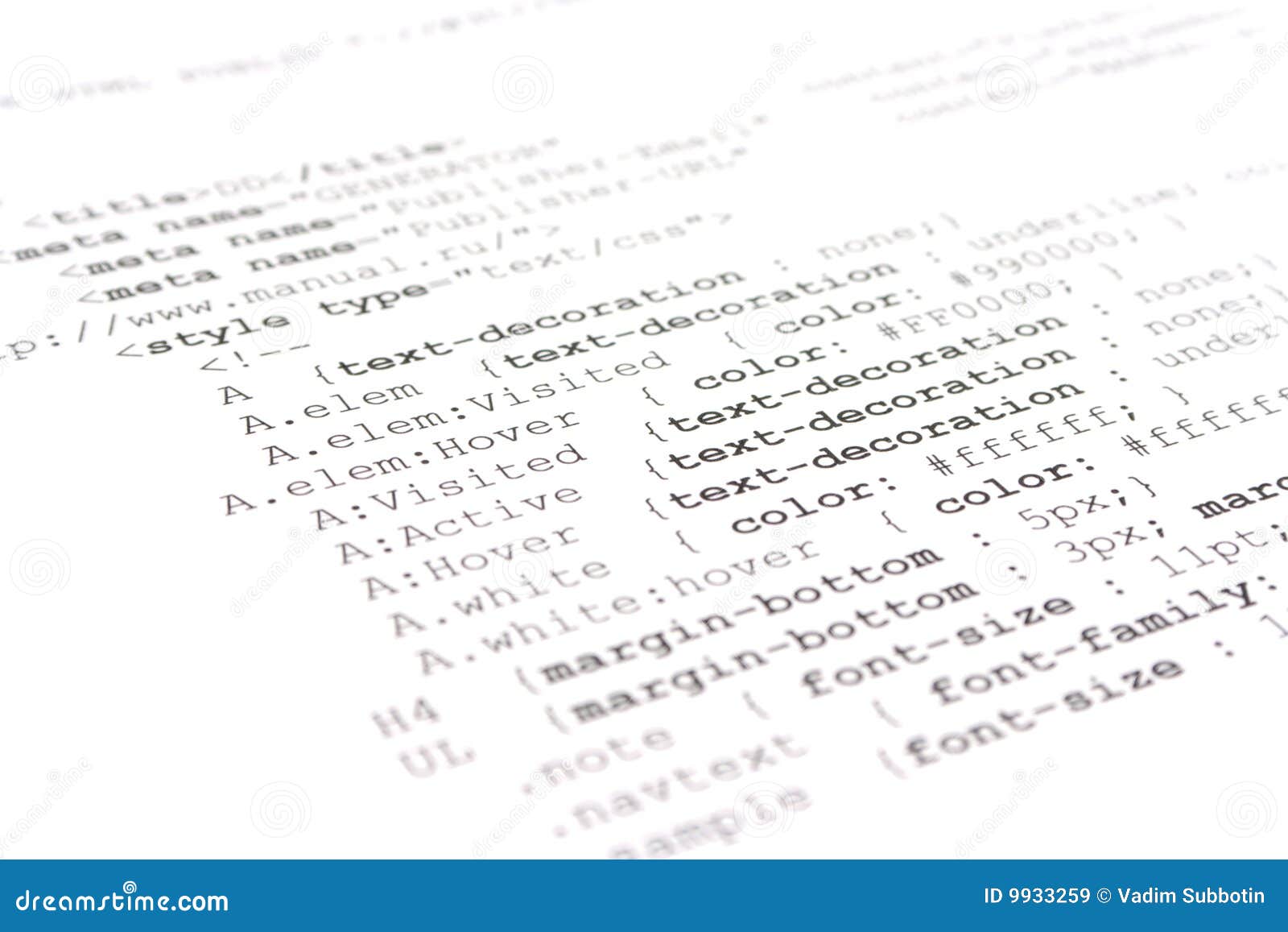 Code De Programmation De HTML Image stock - Image du chiffres, crayon ...