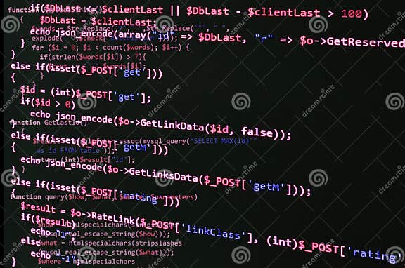 Code De Programmation Sur Le Texte Ruby D'écran Noir Photo stock - Image du programmation ...