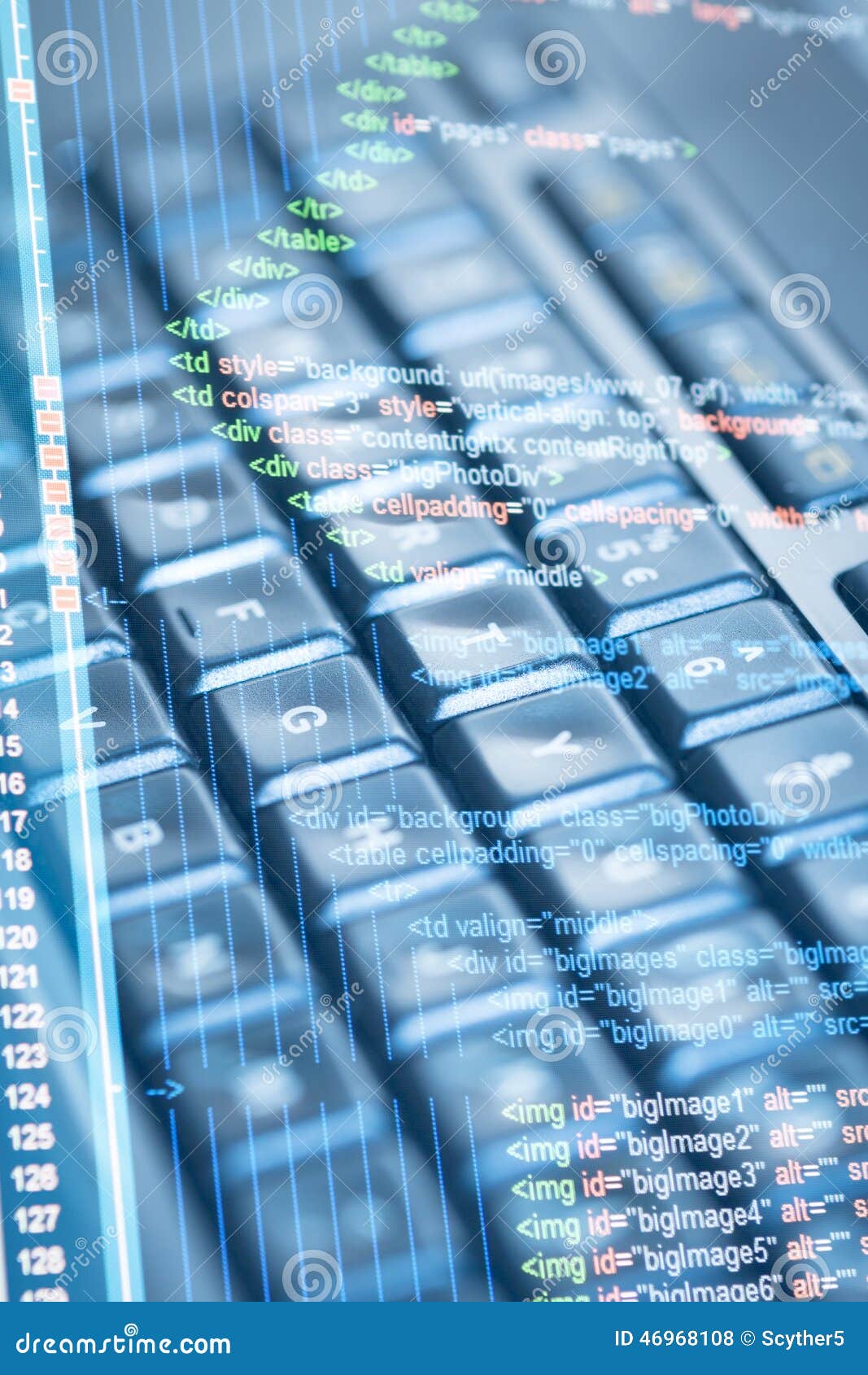 Code De Programme Et Clavier D'ordinateur Photo stock - Image du ligne ...