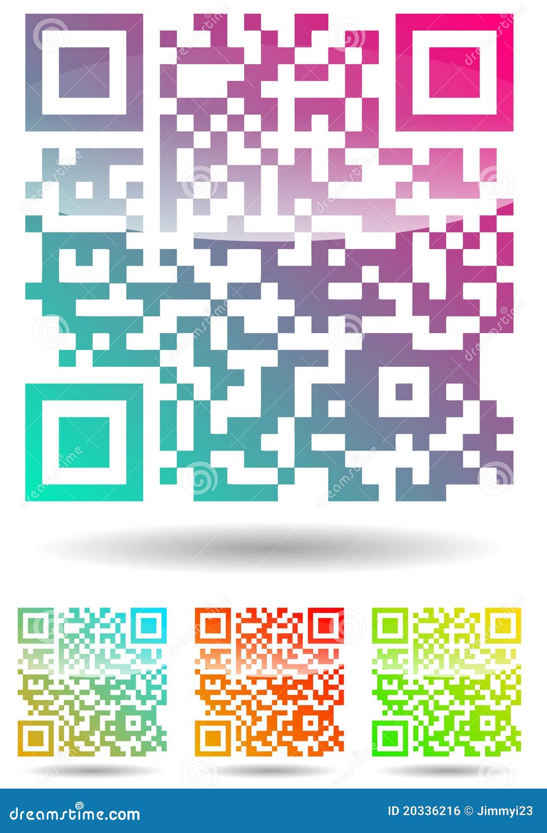 Code de qr de couleur illustration de vecteur. Illustration du ...