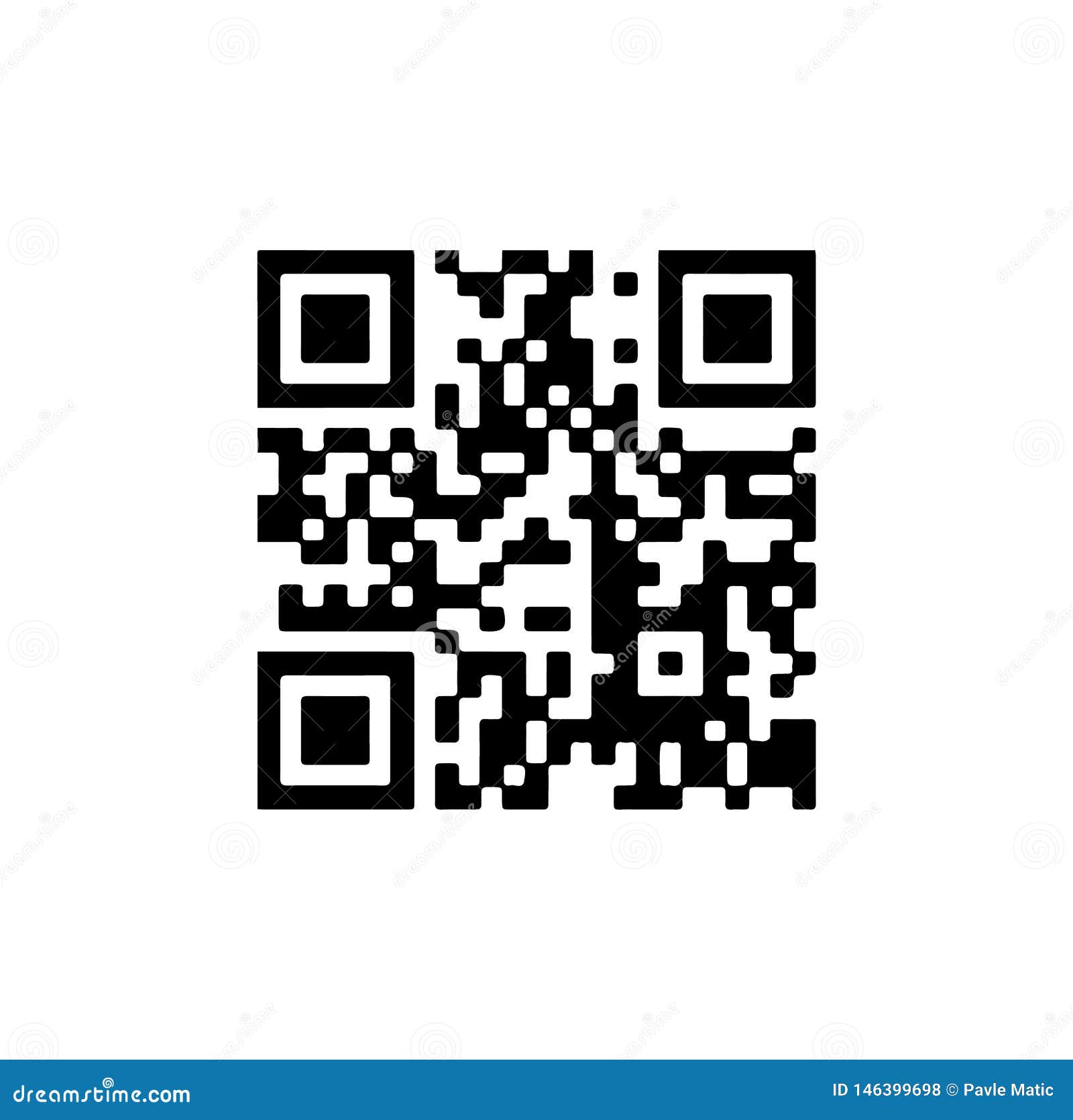 Code De Qr Sur Le Fond Blanc Illustration de Vecteur - Illustration du ...