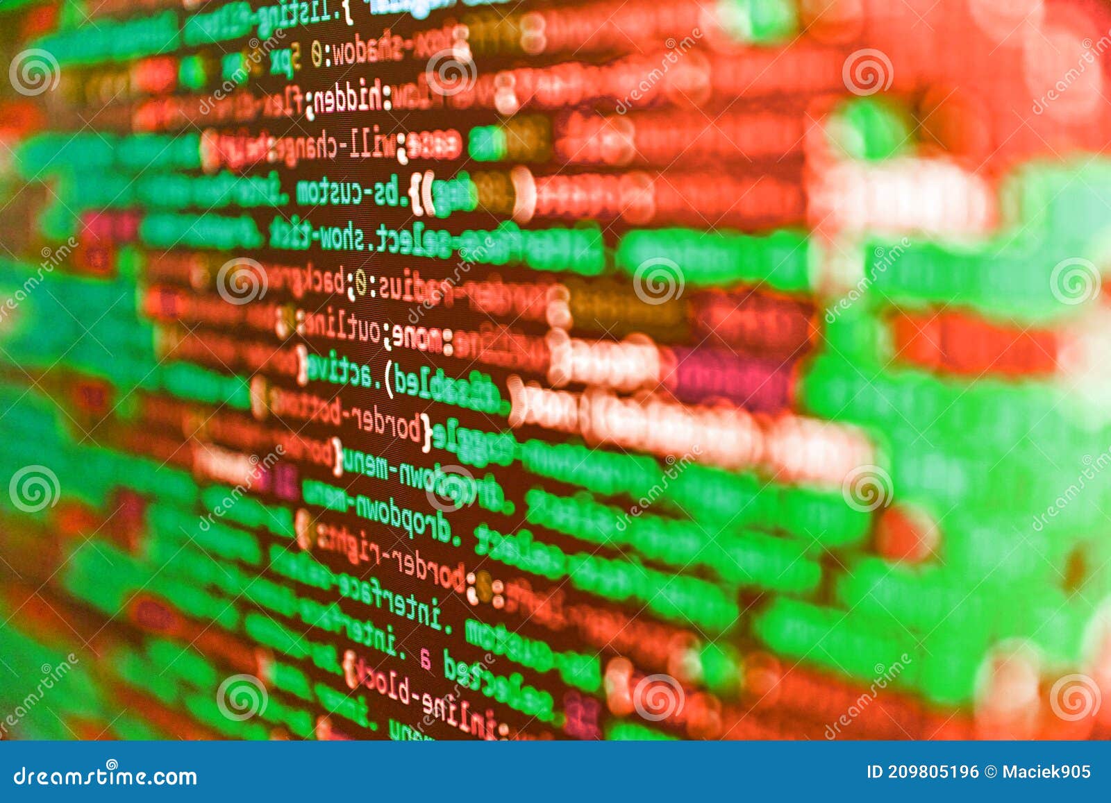 Code De Script Informatique Abstrait. Développement De Code Binaire De ...