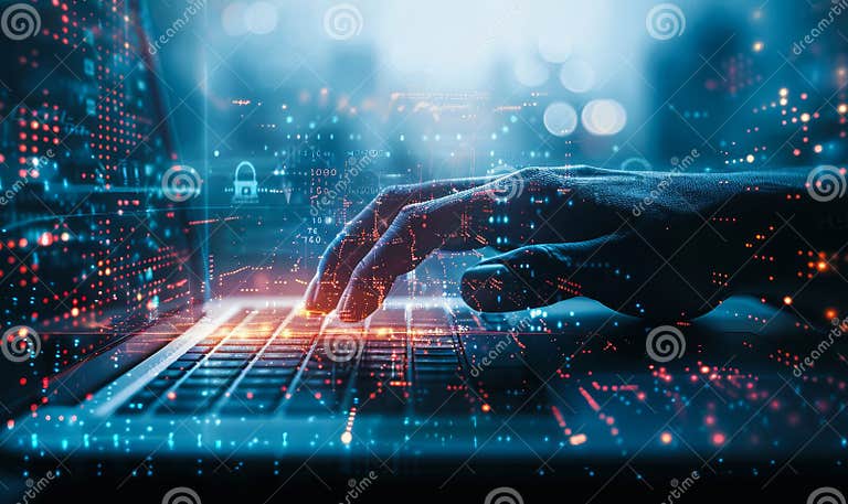 Code Developer Working on IoT Software - Programmer with Circuit Board JavaScript on Virtual ...