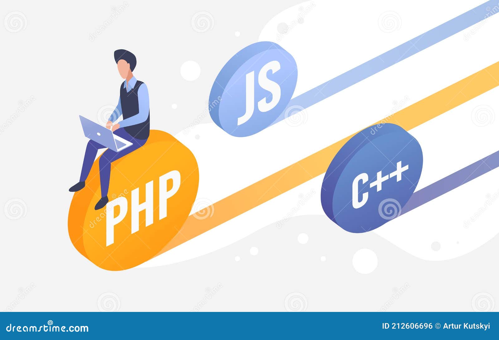 Low-code Development System Concept. 3d Render Robot Pressing Virtual ...