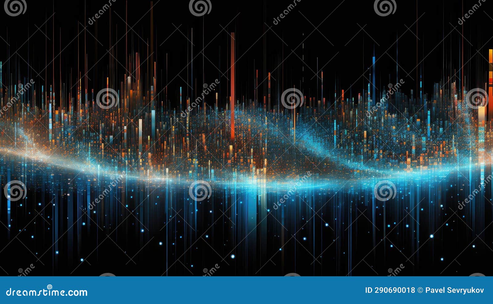 Code digital data cascade stock illustration. Illustration of digital ...
