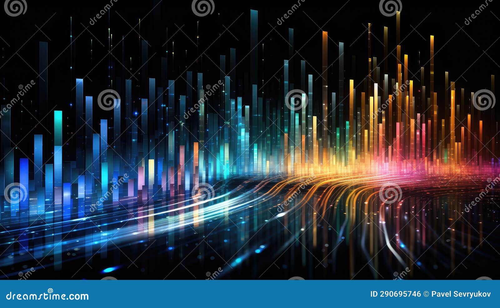 Code digital data cascade stock illustration. Illustration of computer ...