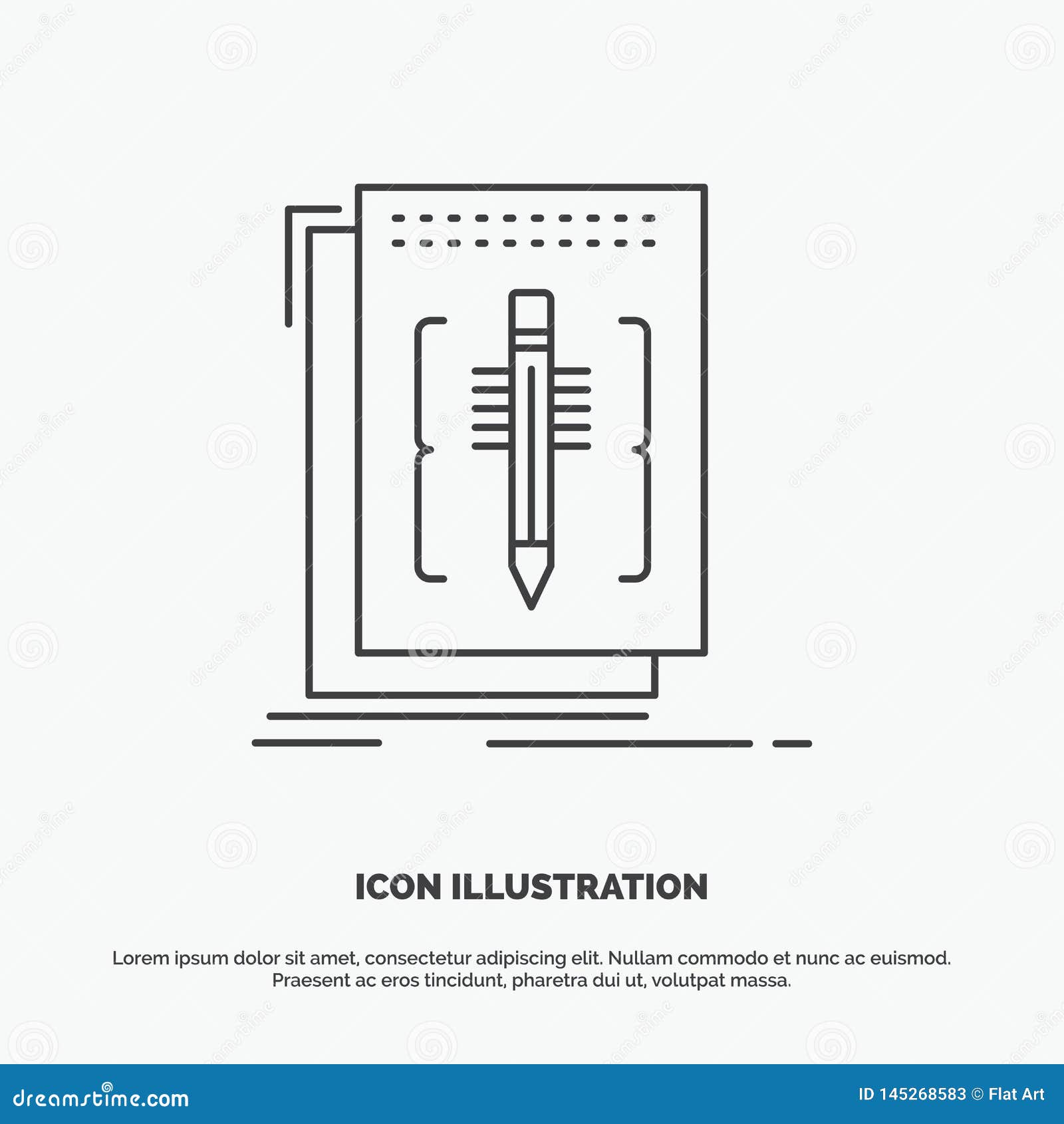 Code Edit Editor Language Program Icon Line Vector Gray Symbol For Ui And Ux Website Or