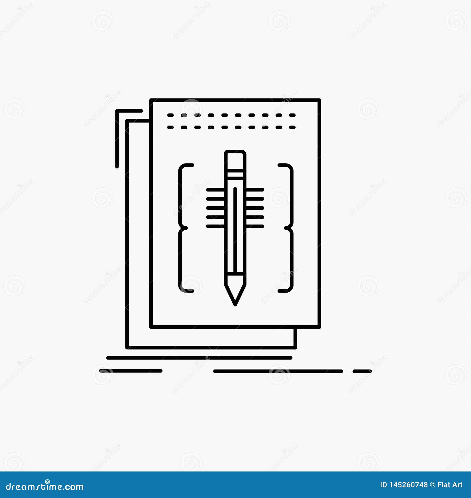 Code, Edit, Editor, Language, Program Line Icon. Vector Isolated ...