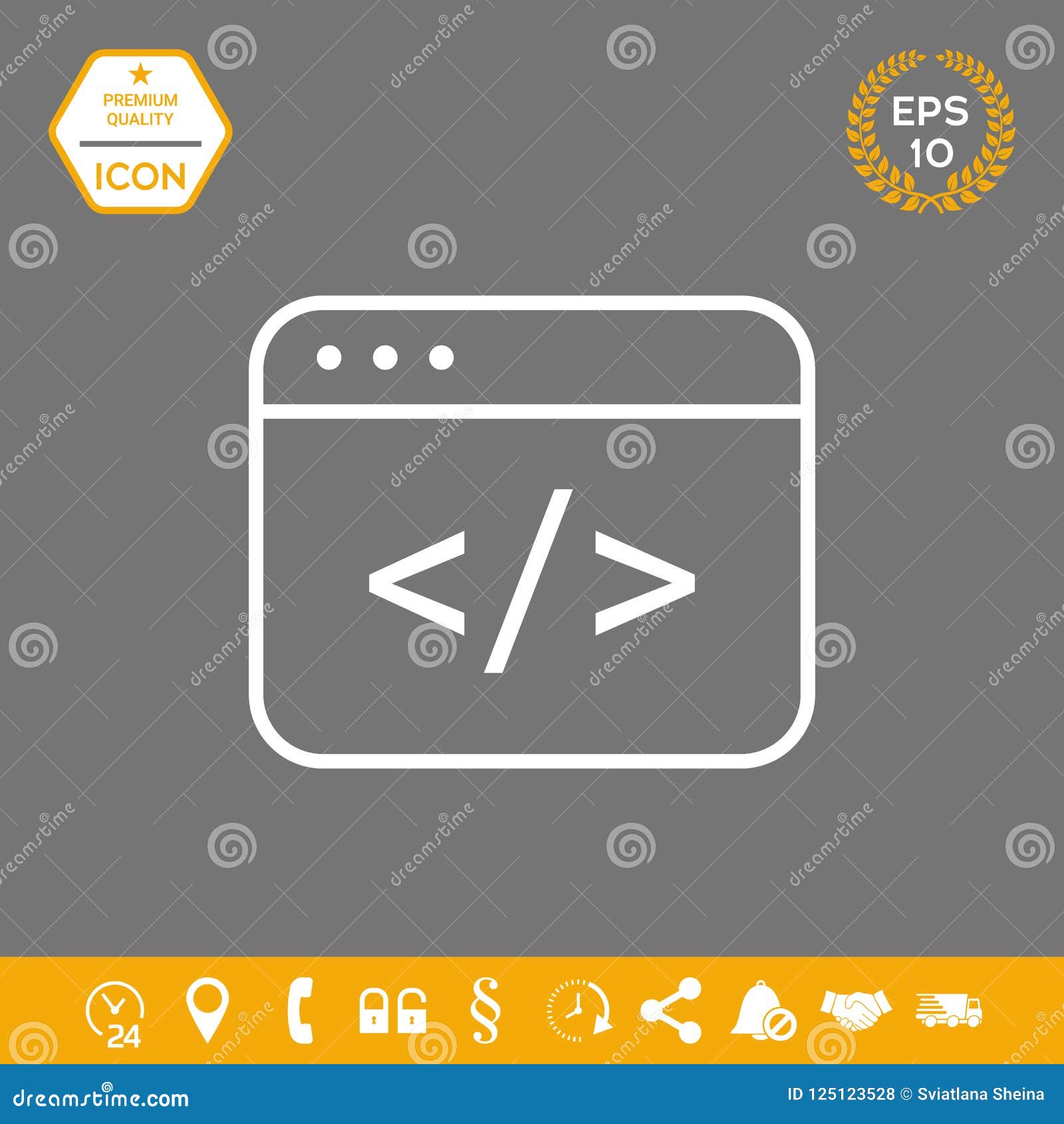 Code Editor Icon . Graphic Elements for Your Design Stock Vector ...
