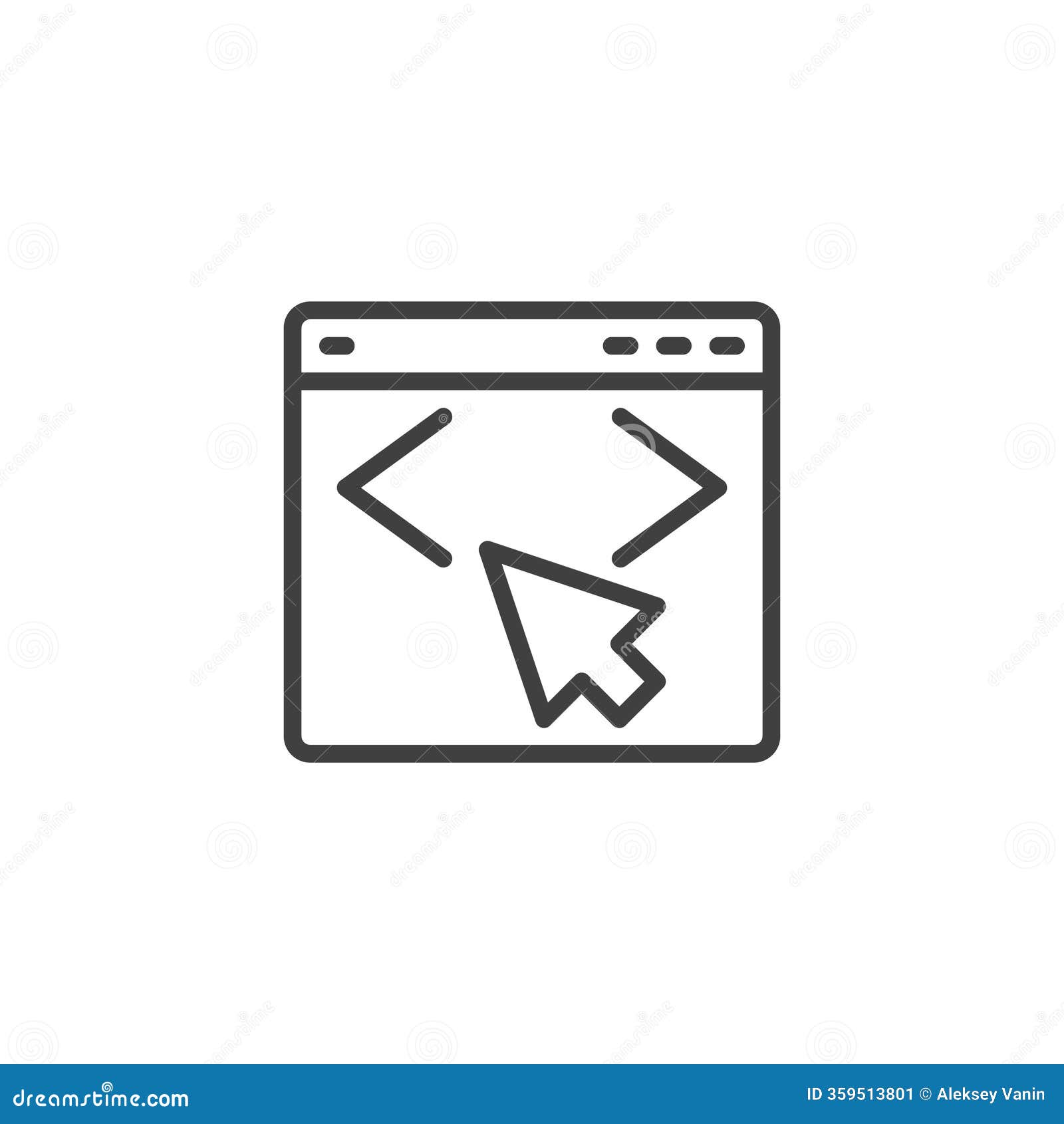 Code Editor line icon stock illustration. Illustration of page - 359513801
