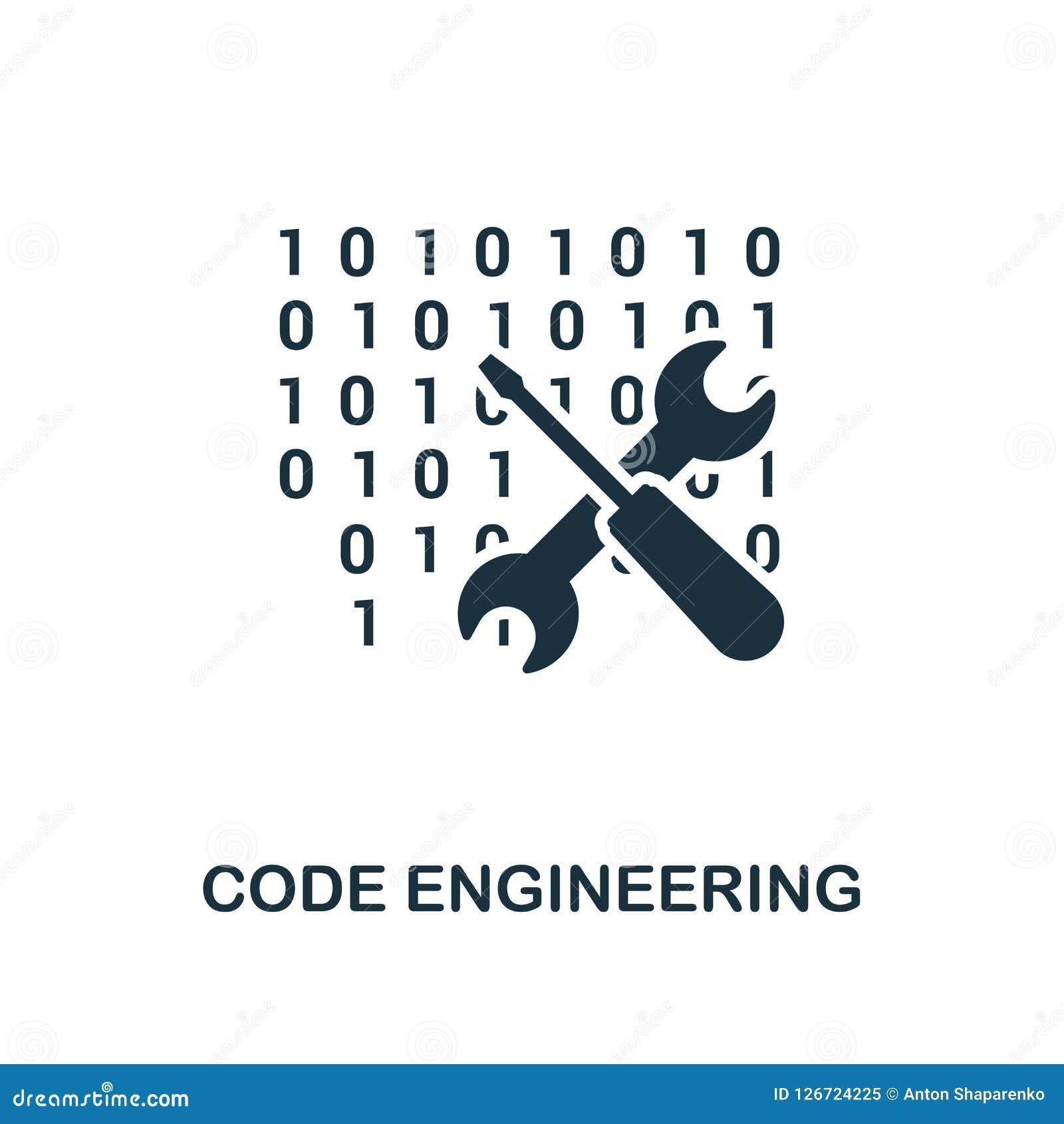 Code Engineering Icon. Monochrome Style Design from Big Data Icon ...