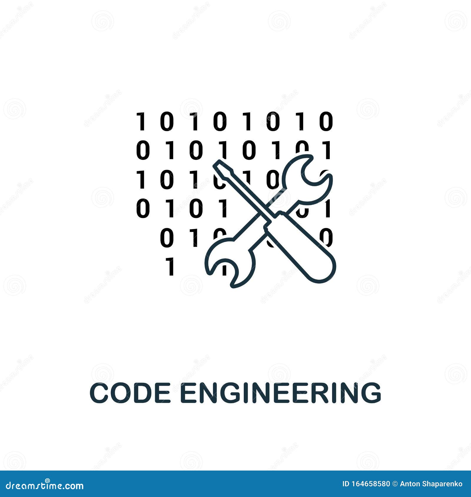 Code Engineering Outline Icon. Thin Line Style from Big Data Icons ...