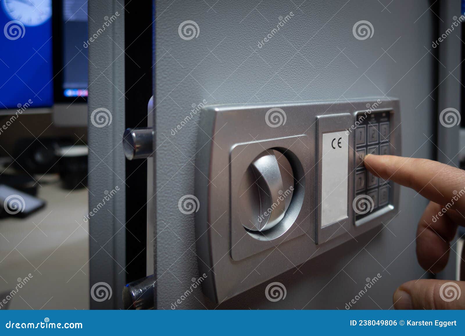 Code is Entered on the Pinpad of a Safe Stock Photo - Image of guardian ...
