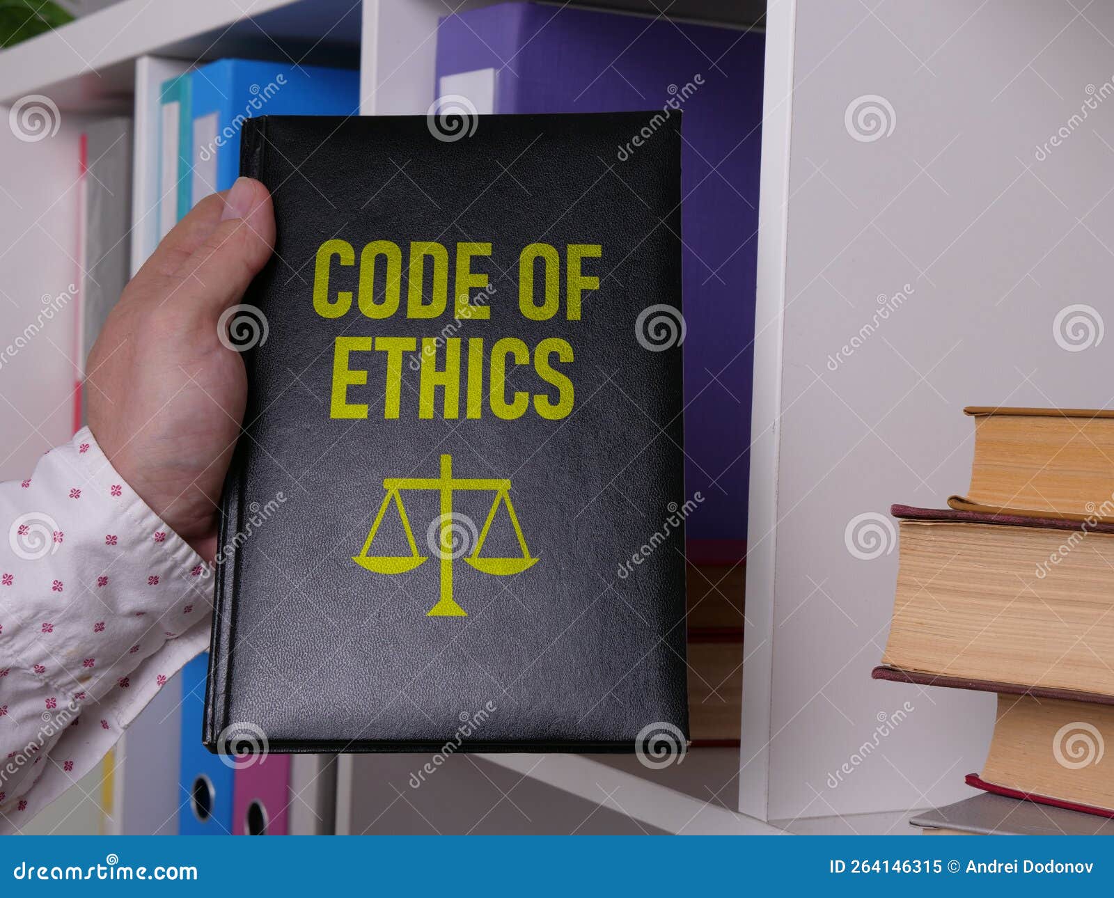 Code of Ethics is Shown Using the Text on the Book Stock Image - Image ...