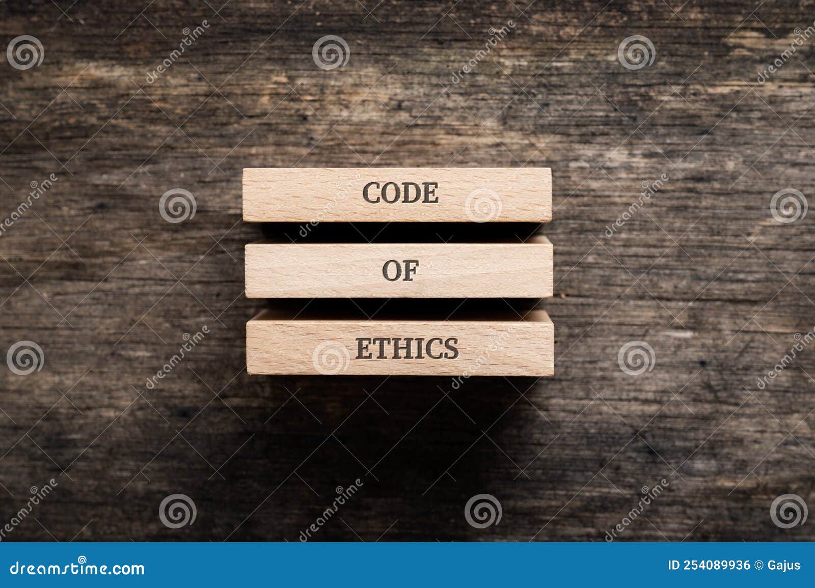 Code of Ethics Spelled on Wooden Pegs Stock Photo - Image of principle ...