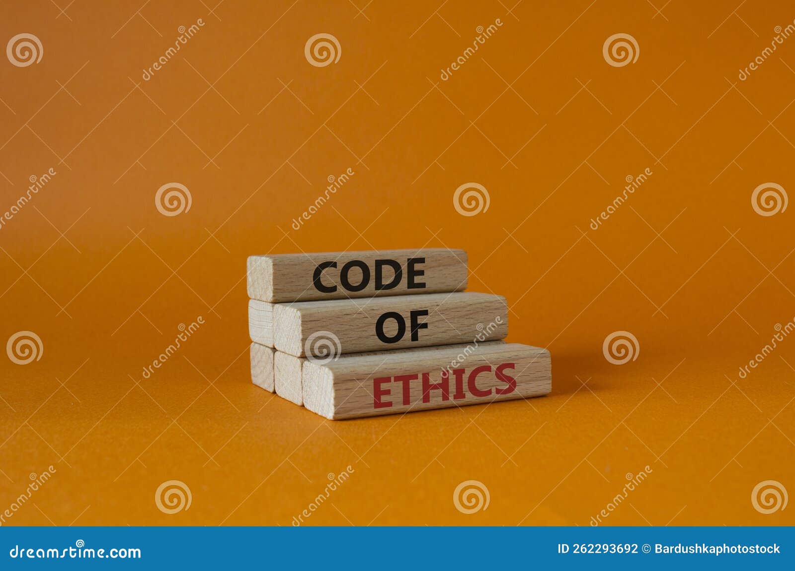 Code of Ethics Symbol. Concept Words Code of Ethics on Wooden Blocks ...