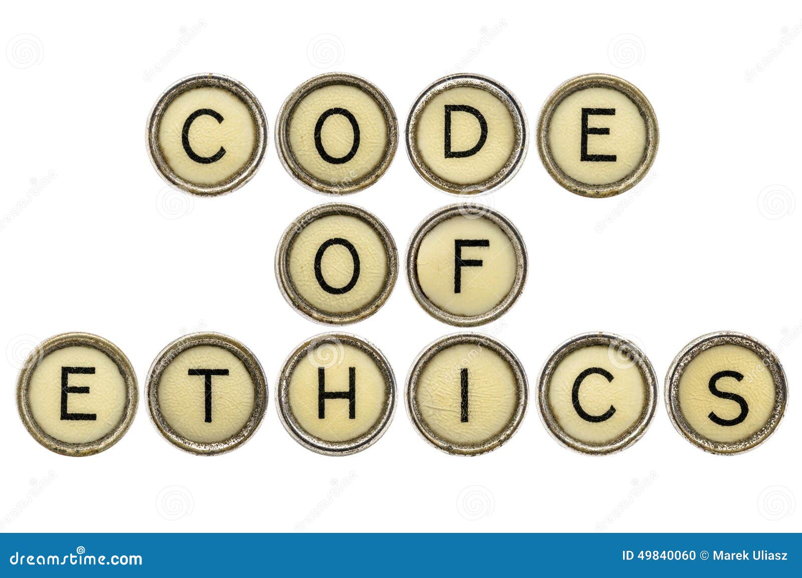Code of Ethics in Typewriter Keys Stock Photo - Image of white, morale ...