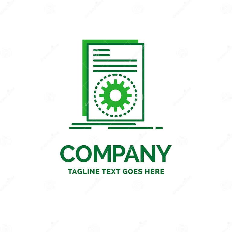 Code, Executable, File, Running, Script Flat Business Logo Templ Stock Vector - Illustration of ...