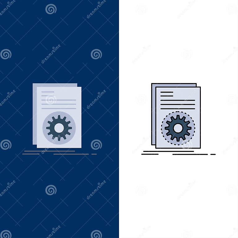 Code, Executable, File, Running, Script Flat Color Icon Vector Stock Vector - Illustration of ...