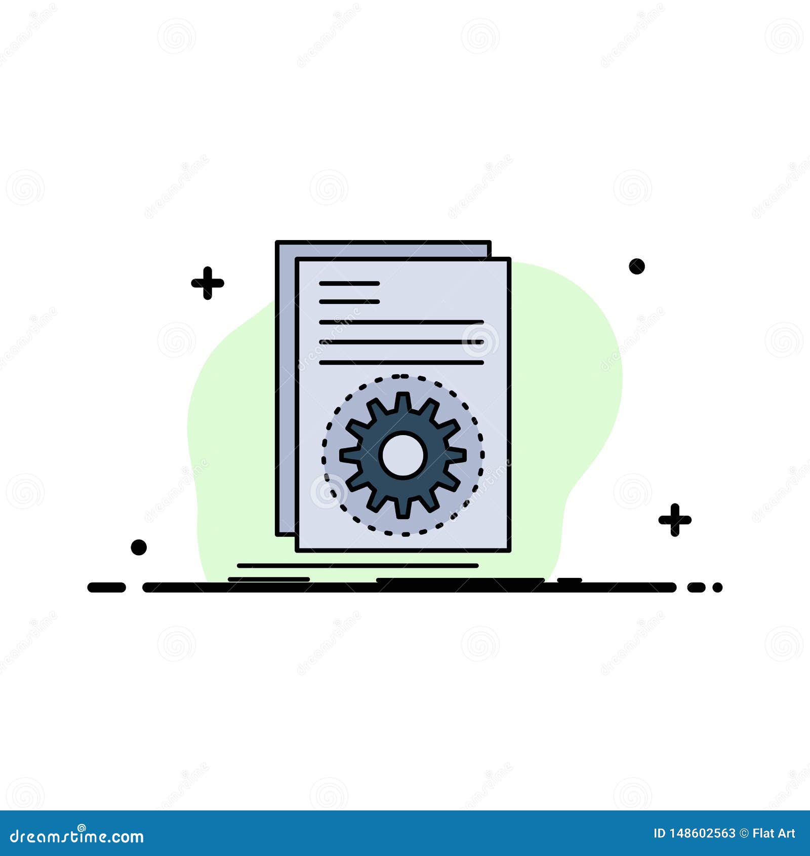 Code Executable File Running Script Flat Color Icon Vector Stock Vector Illustration Of