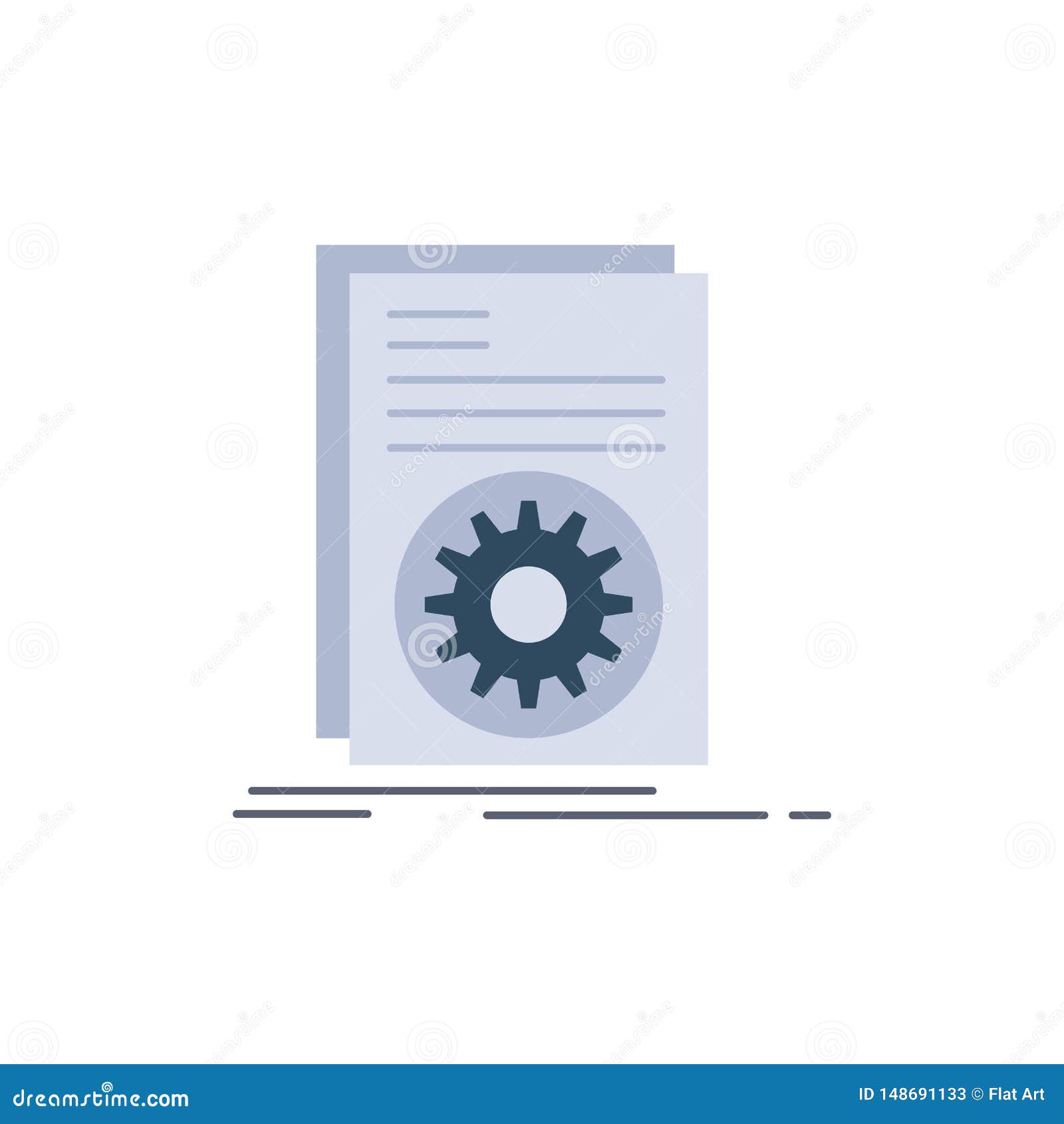 Code Executable File Running Script Flat Color Icon Vector Stock