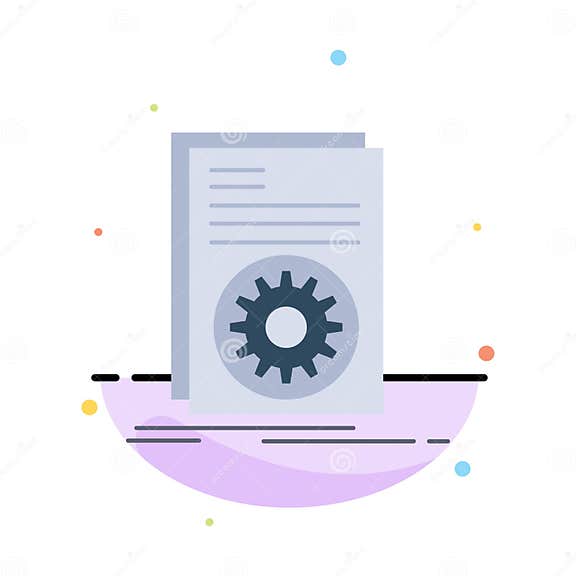 Code, Executable, File, Running, Script Flat Color Icon Vector Stock Vector - Illustration of ...