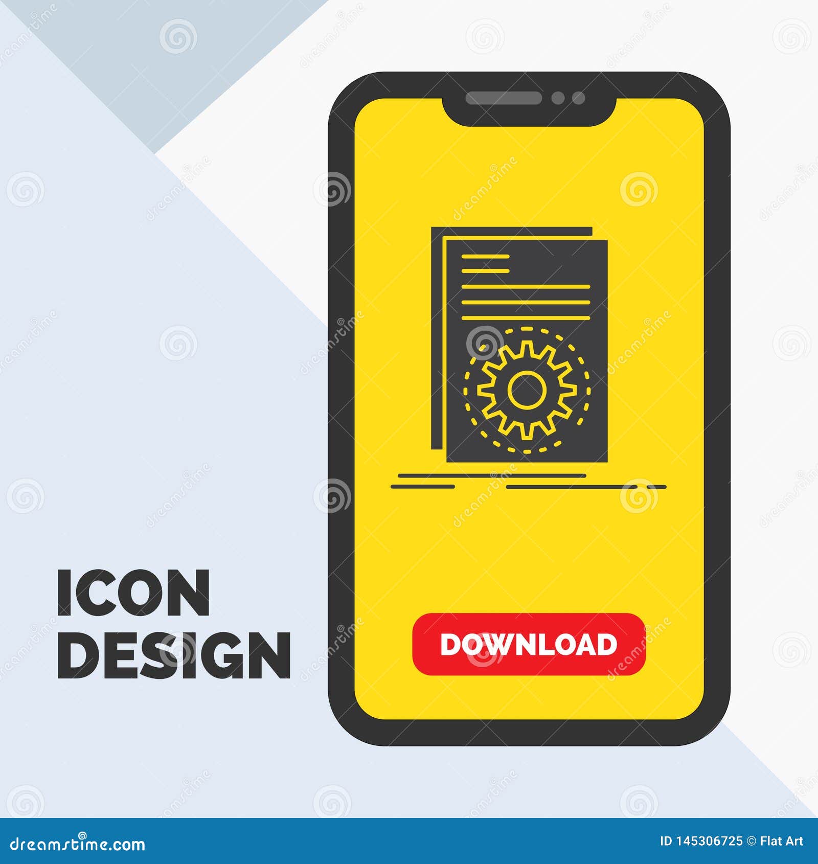 Code Executable File Running Script Glyph Icon In Mobile For