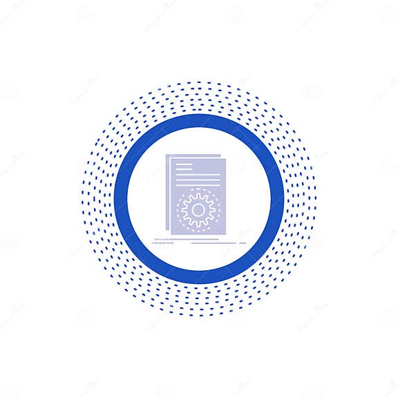Code Executable File Running Script Glyph Icon Vector Isolated Illustration Stock Vector