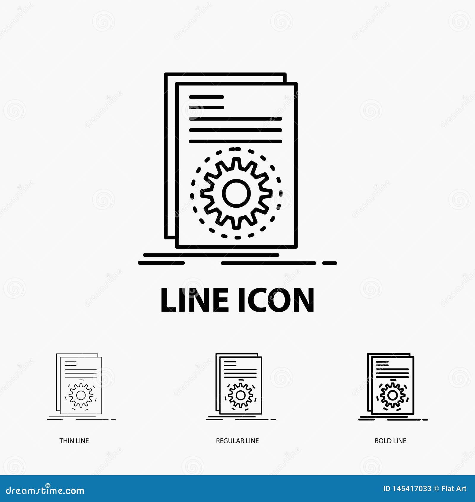 Code Executable File Running Script Icon In Thin Regular And Bold Line Style Vector
