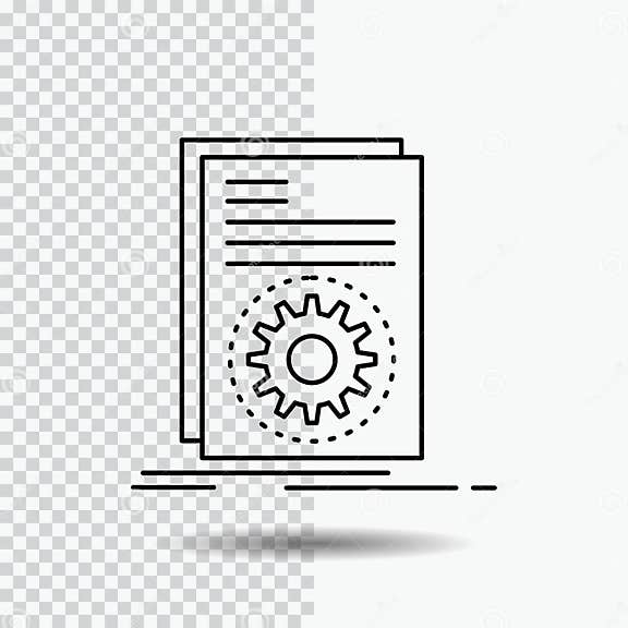 Code, Executable, File, Running, Script Line Icon on Transparent Background. Black Icon Vector ...