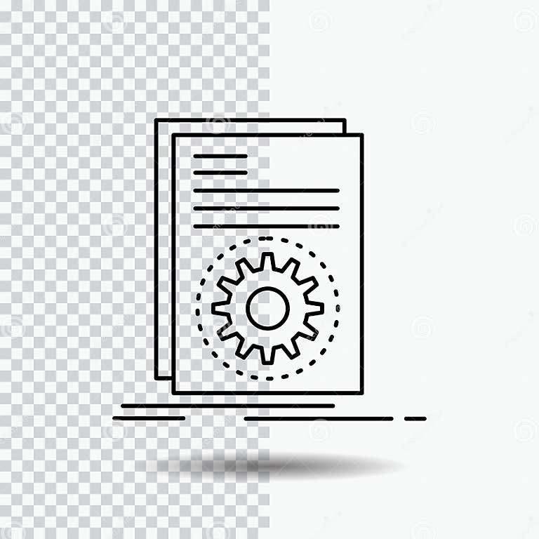 Code, Executable, File, Running, Script Line Icon on Transparent Background. Black Icon Vector ...