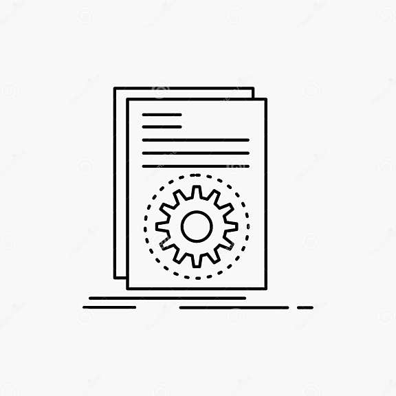 Code, Executable, File, Running, Script Line Icon. Vector Isolated Illustration Stock Vector ...