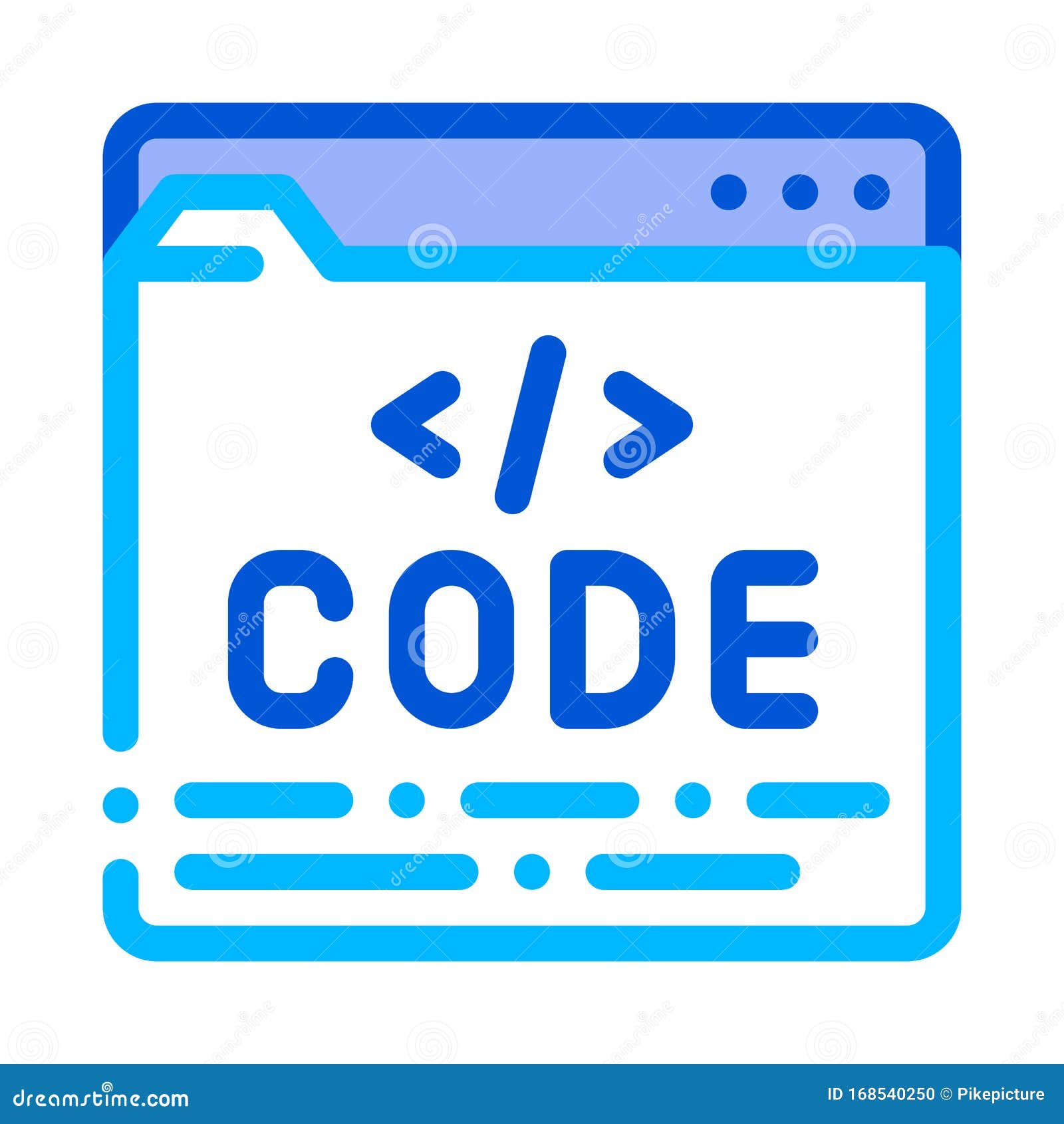 Code File Computer System Vector Thin Line Icon Stock Vector Illustration Of Infrastructure