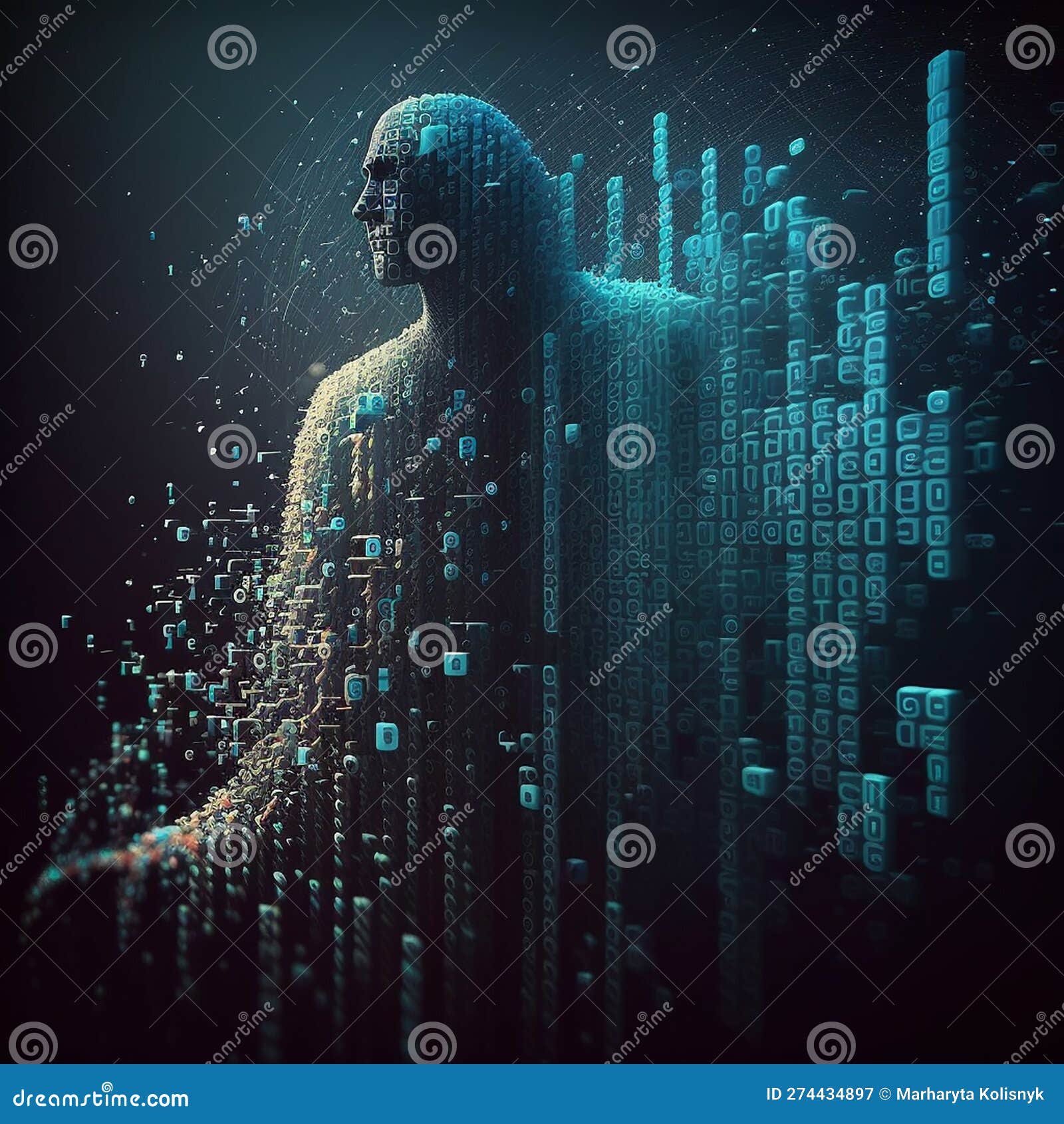 Code Flowing Matrix Style 2 Stock Illustration - Illustration of ...