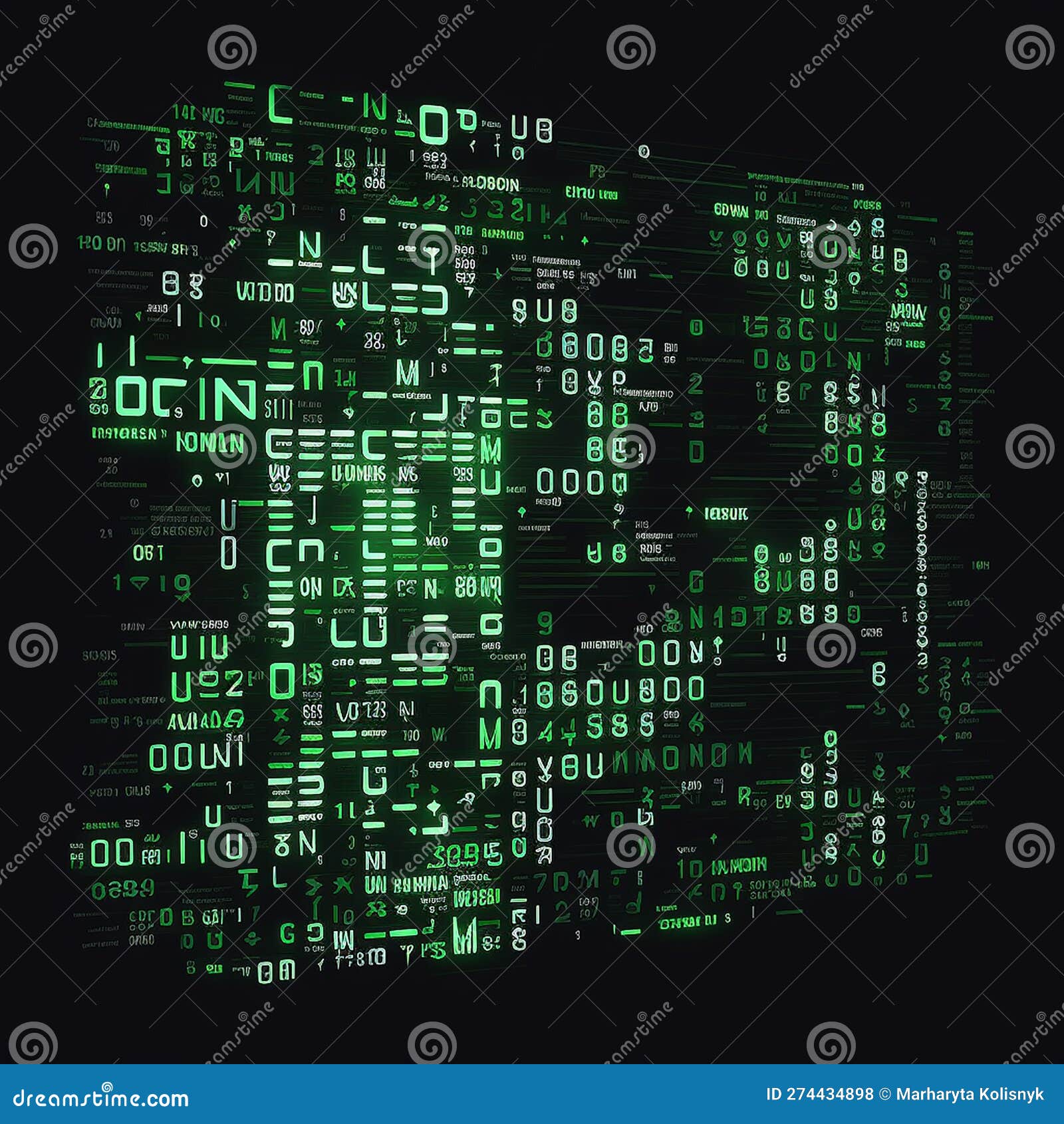 Code Flowing Matrix Style Soft Green Font 1 Stock Illustration ...