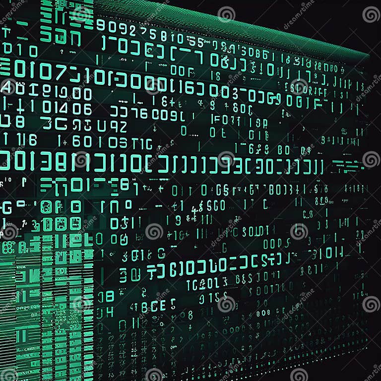 Code Flowing Matrix Style Soft Green Font 2 Stock Illustration ...