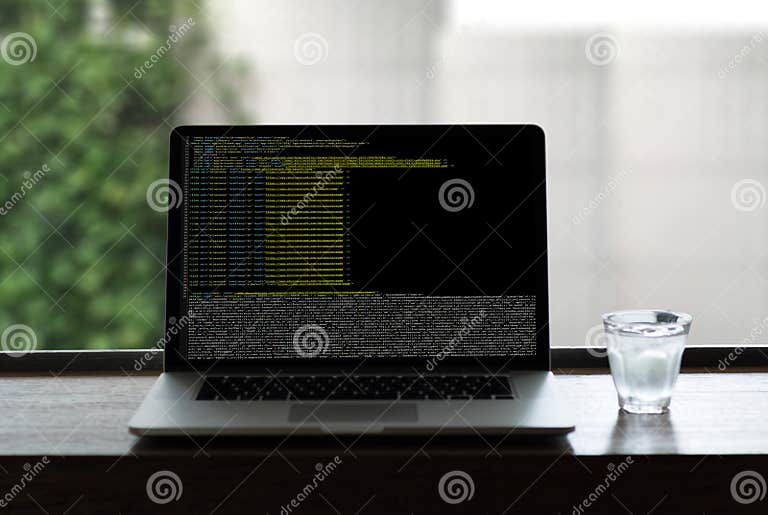 Code Focus on Programming Code Coding Php Html Coding Cyberspac Stock ...