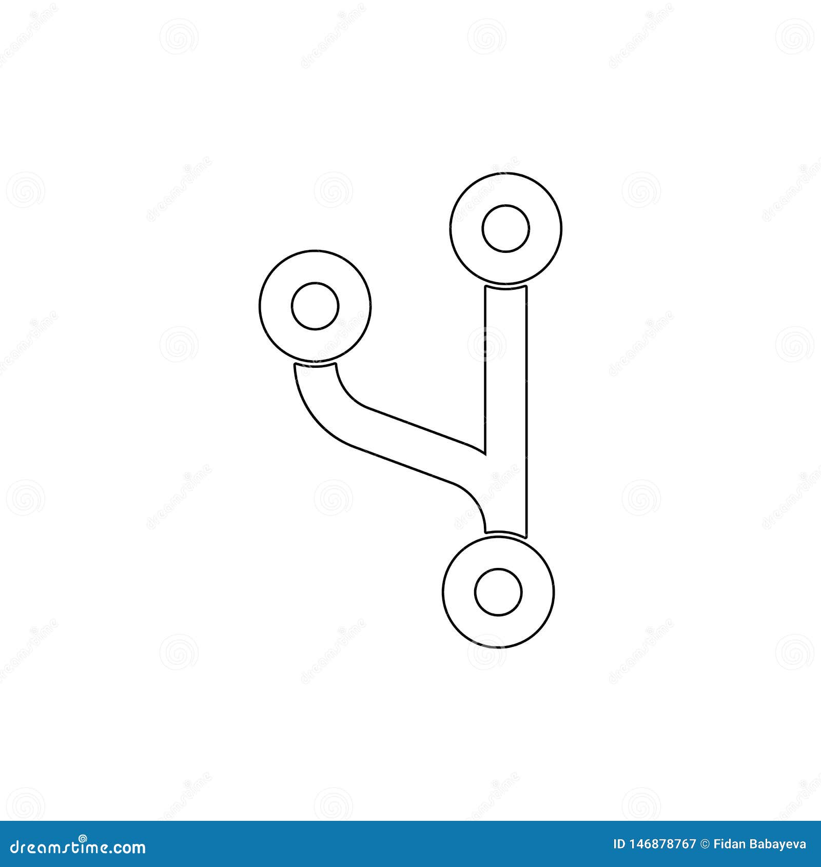 Code Fork Outline Icon. Signs and Symbols Can Be Used for Web, Logo ...
