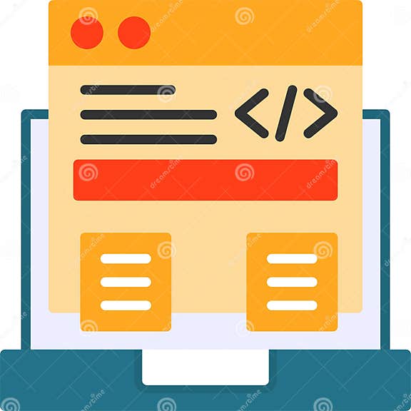 Code Framework Vector Icon Design Stock Illustration - Illustration of ...