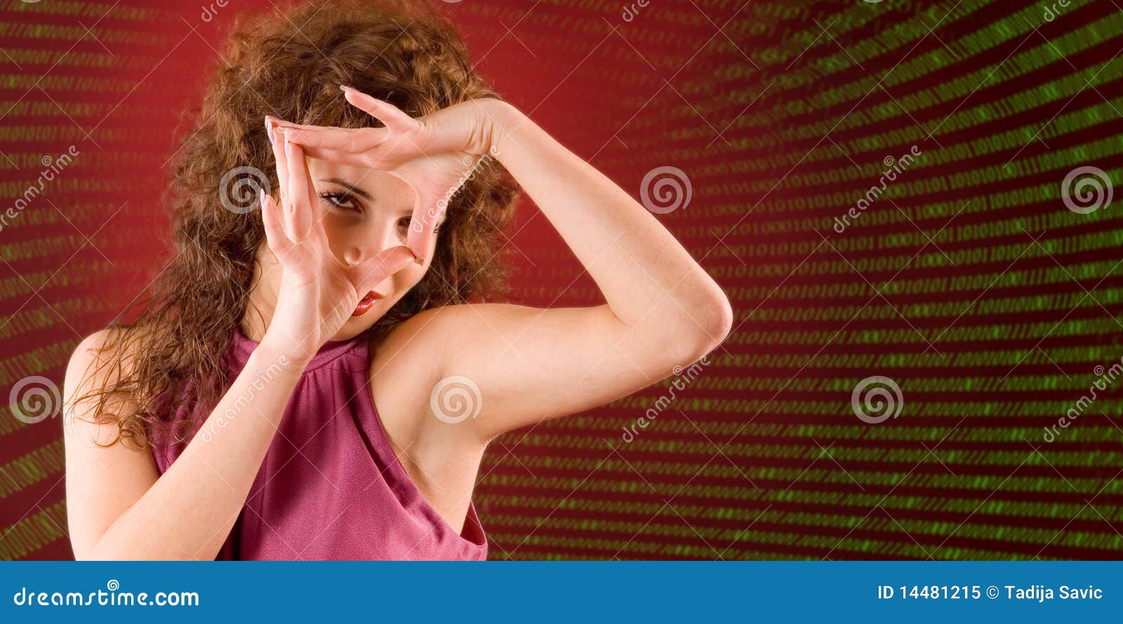 Code girl stock image. Image of beauty, model, beautiful - 14481215