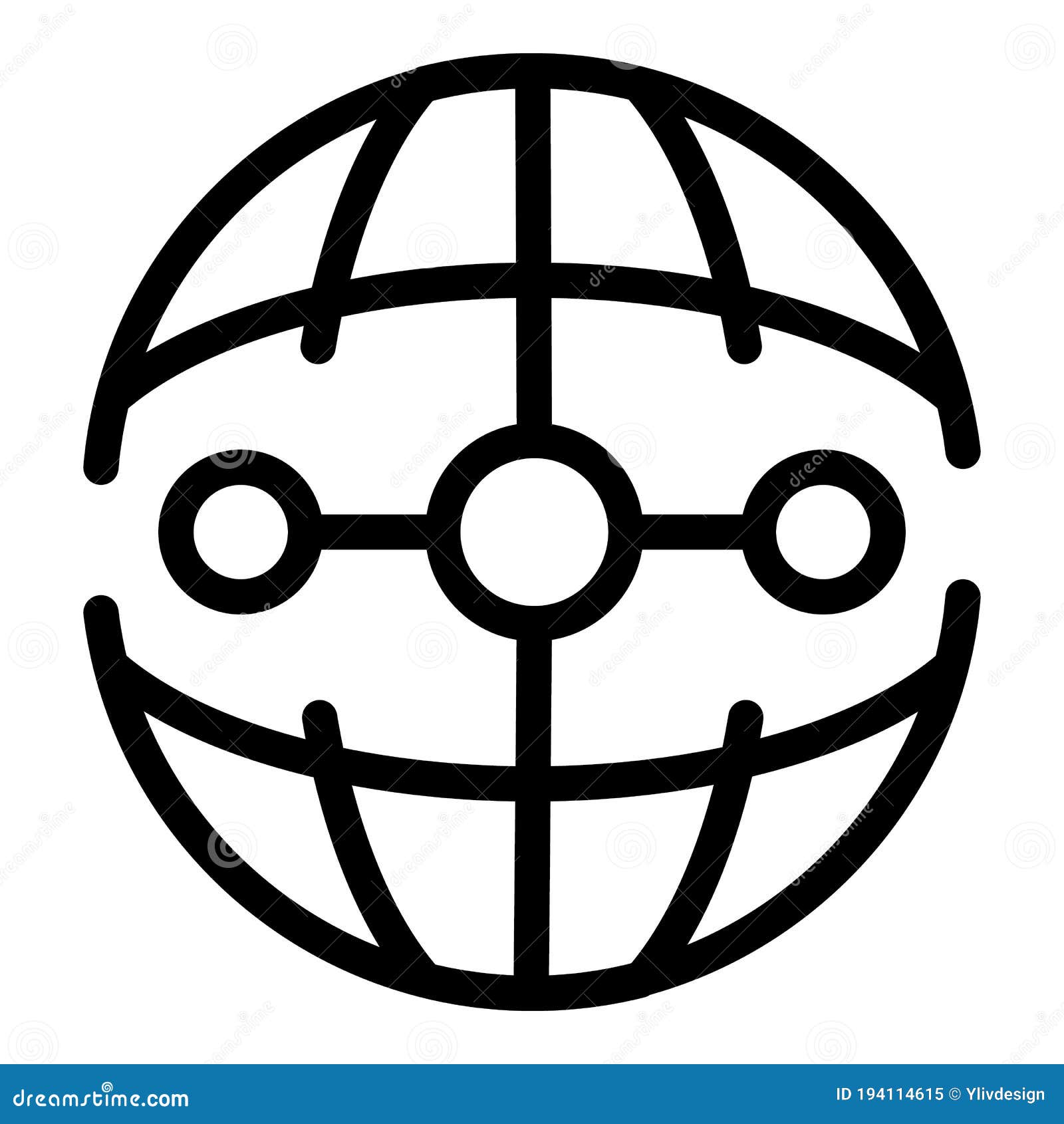 Code Globe Icon, Outline Style Stock Vector - Illustration of shape ...