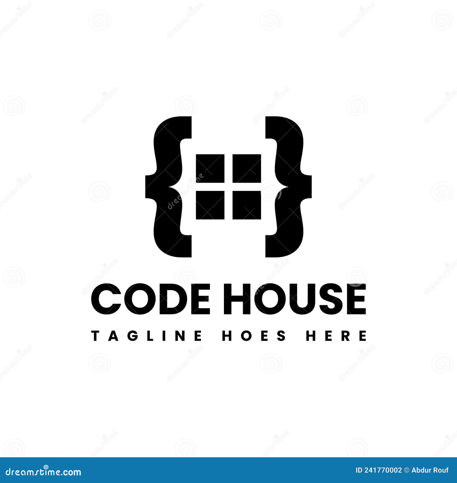 Code house logo design stock vector. Illustration of geek - 241770002