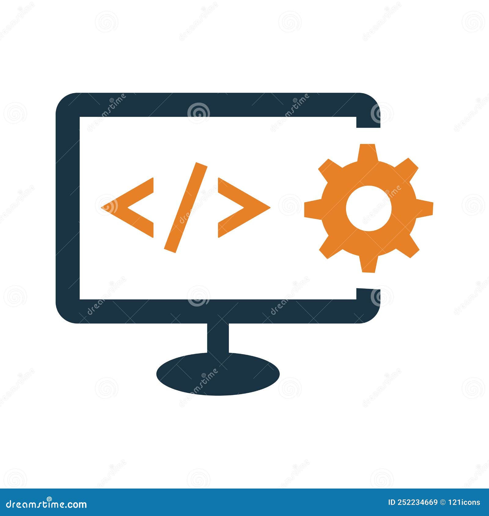 Code, Html Management Icon. Simple Editable Vector Graphics Stock ...