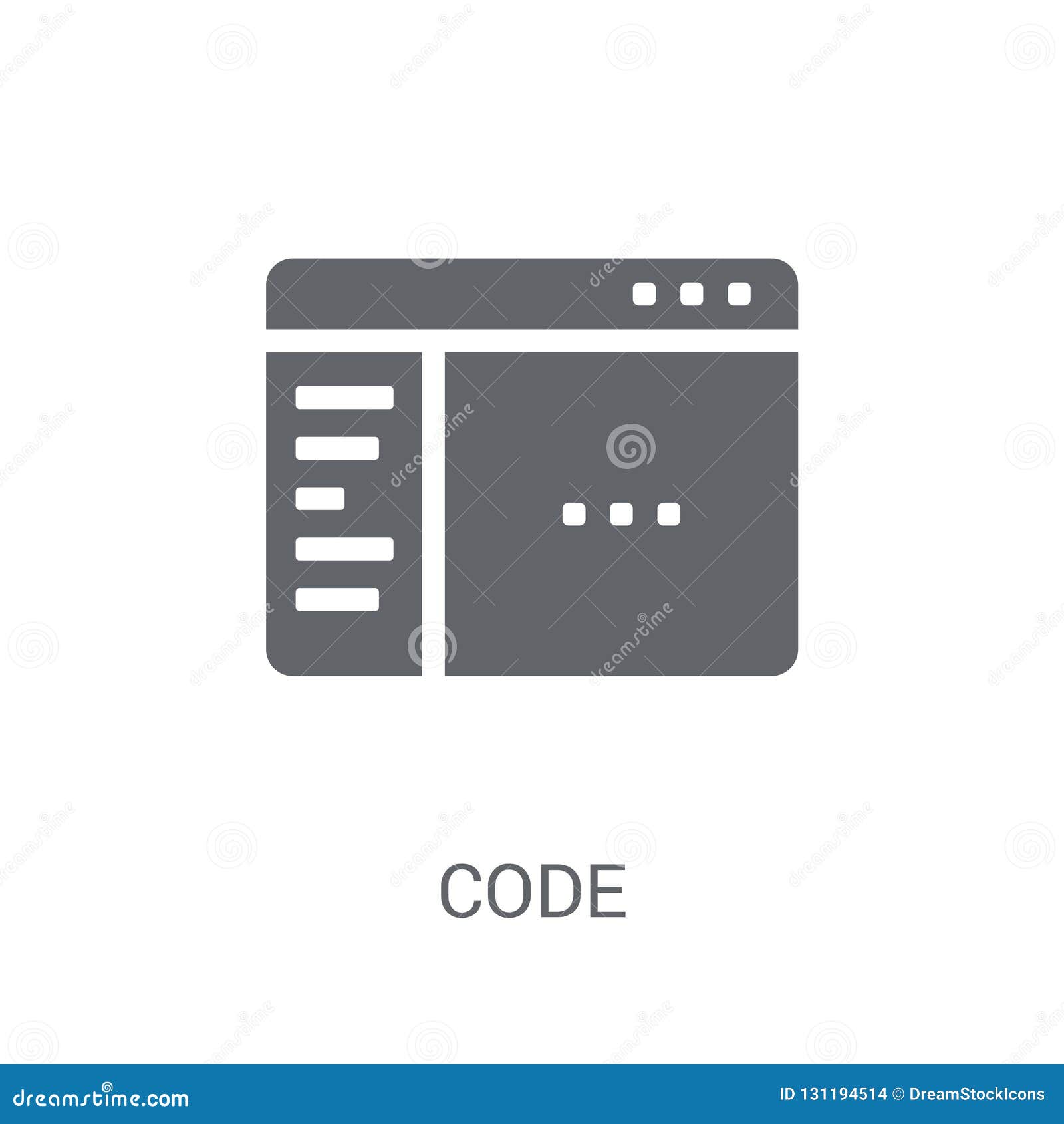 Code Icon. Trendy Code Logo Concept on White Background from Pro Stock ...