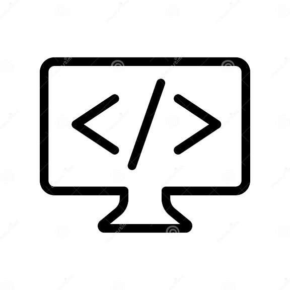 Code Icon Vector Sign and Symbol Isolated on White Background, C Stock ...