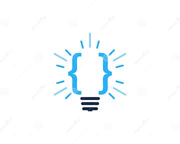 Code Idea Icon Logo Design Element Stock Vector - Illustration of ...