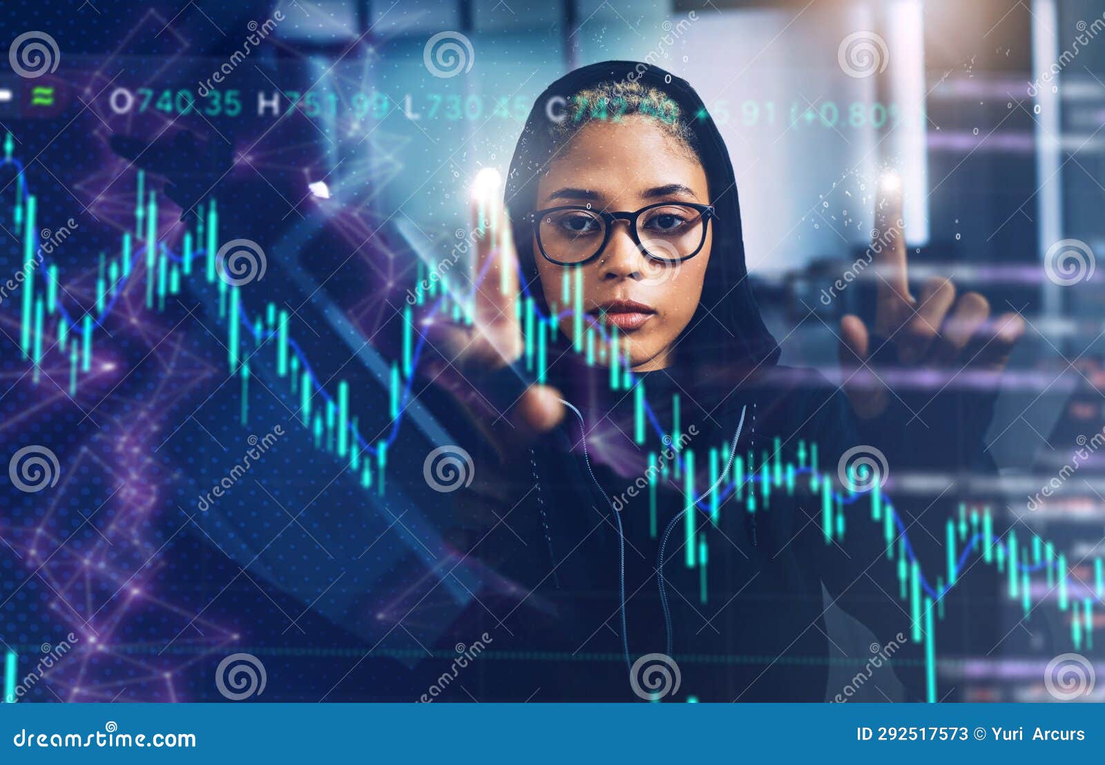 Code, Information Technology and Woman with Digital Transformation and Programming Database on ...